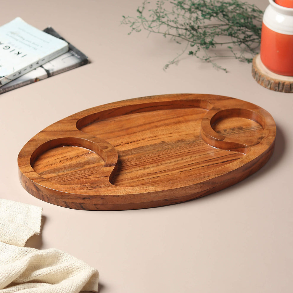 Wooden Serving Platter with Dip – Yura Designs